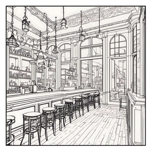 30 Adult Coloring Pages - City & Countryside Landscapes - 8.5x11" PDF ...