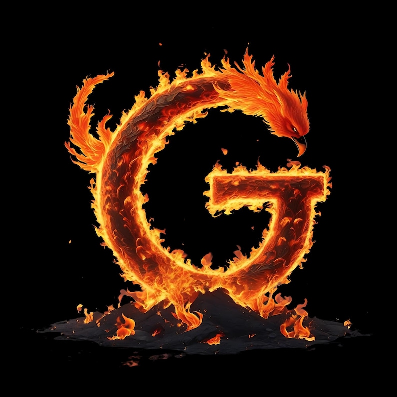 Fire Phoenix Fonts: SVG PNG Lettering Set (digital Download) - Etsy