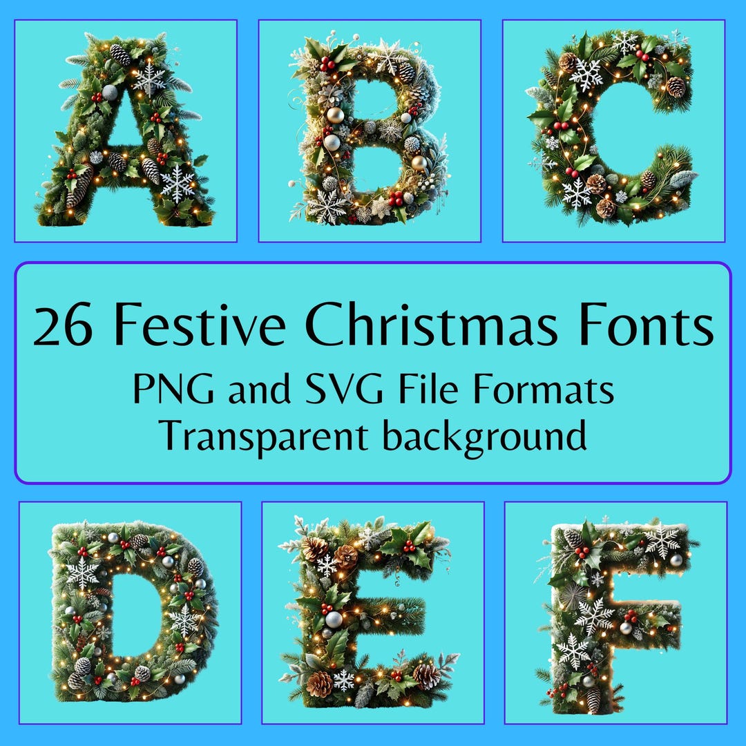 26 Festive Christmas Fonts for Digital Designs, Holiday Typography ...