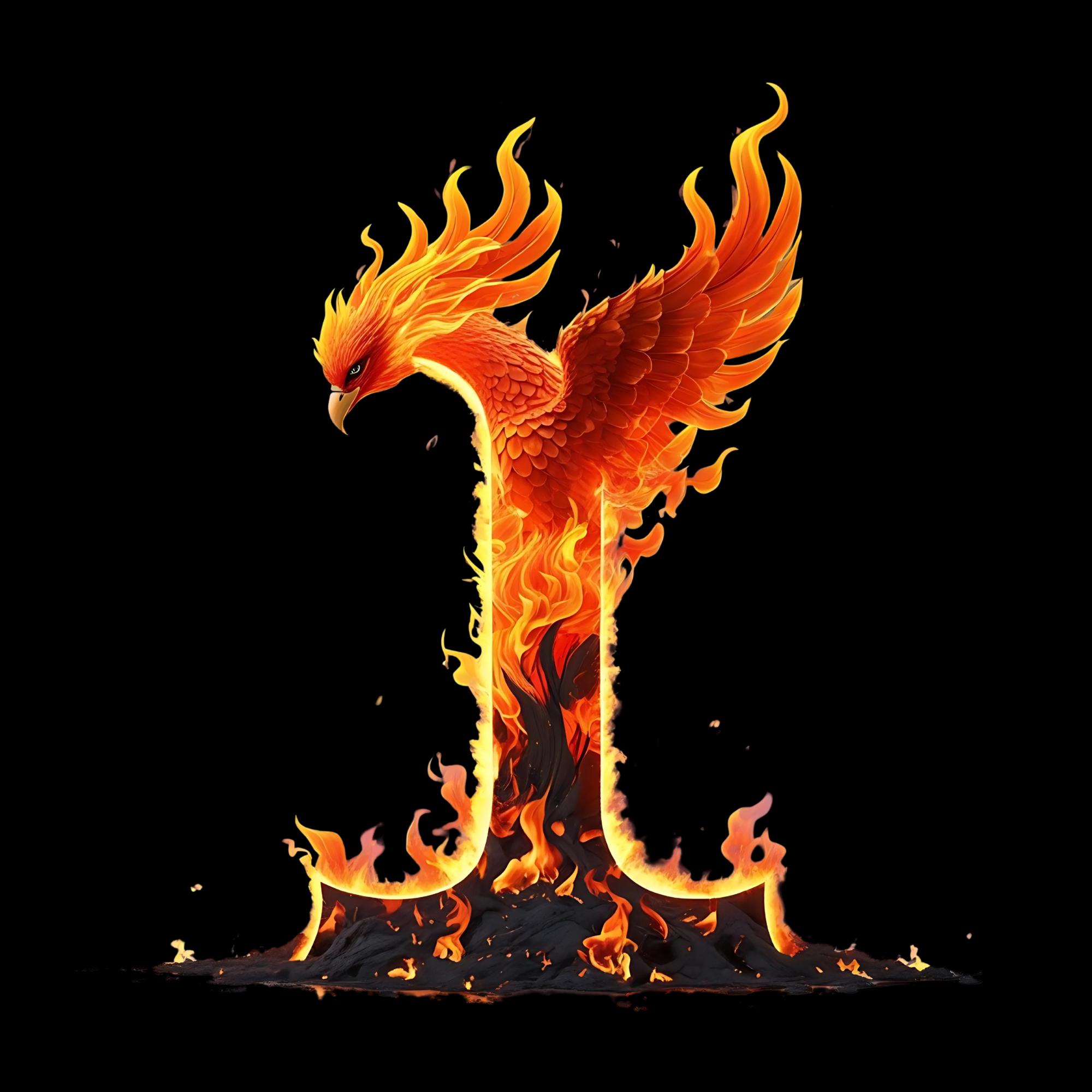 Fire Phoenix Fonts: SVG PNG Lettering Set (digital Download) - Etsy