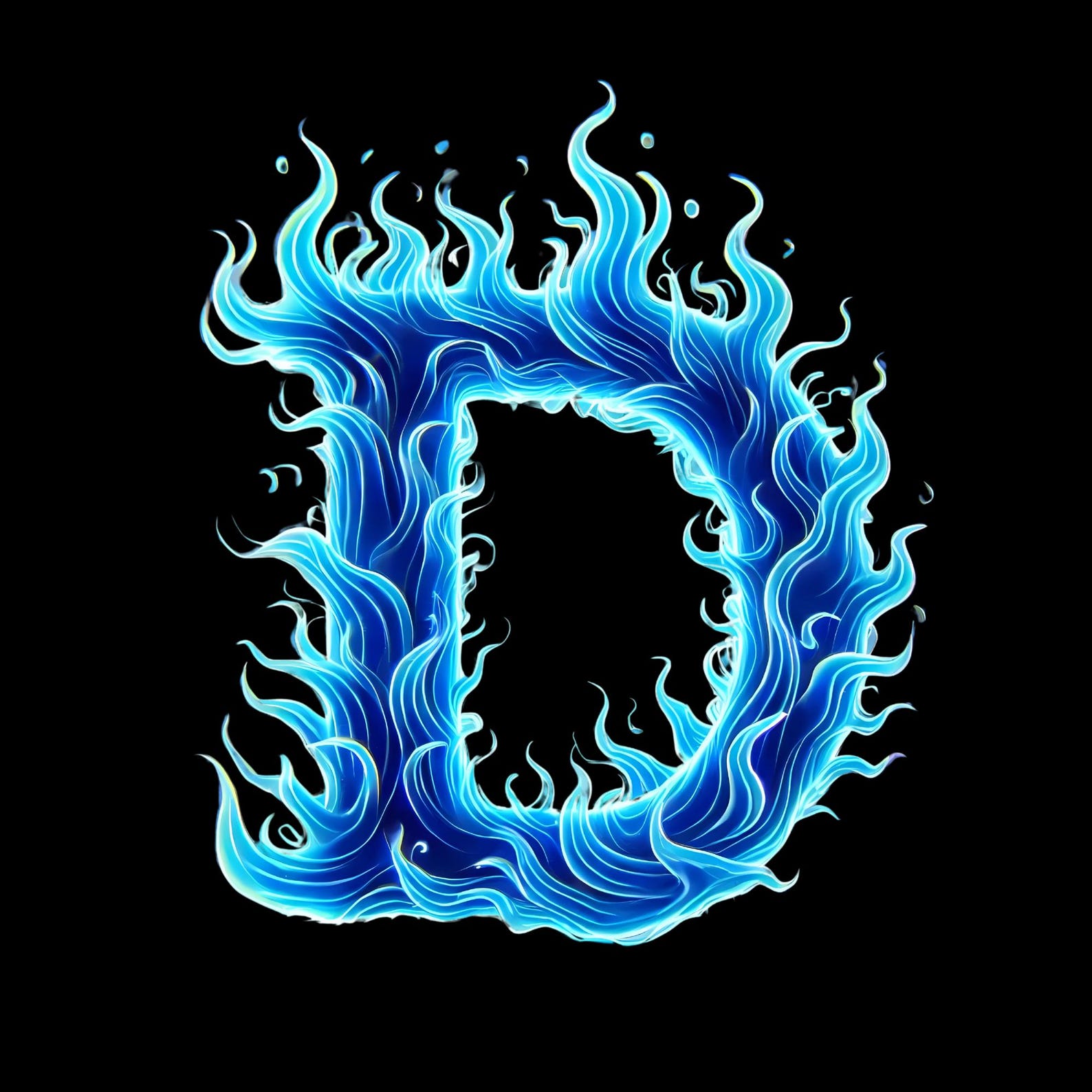 26 Neon Blue Flaming Fonts Digital Download – Bold Retro Typography ...