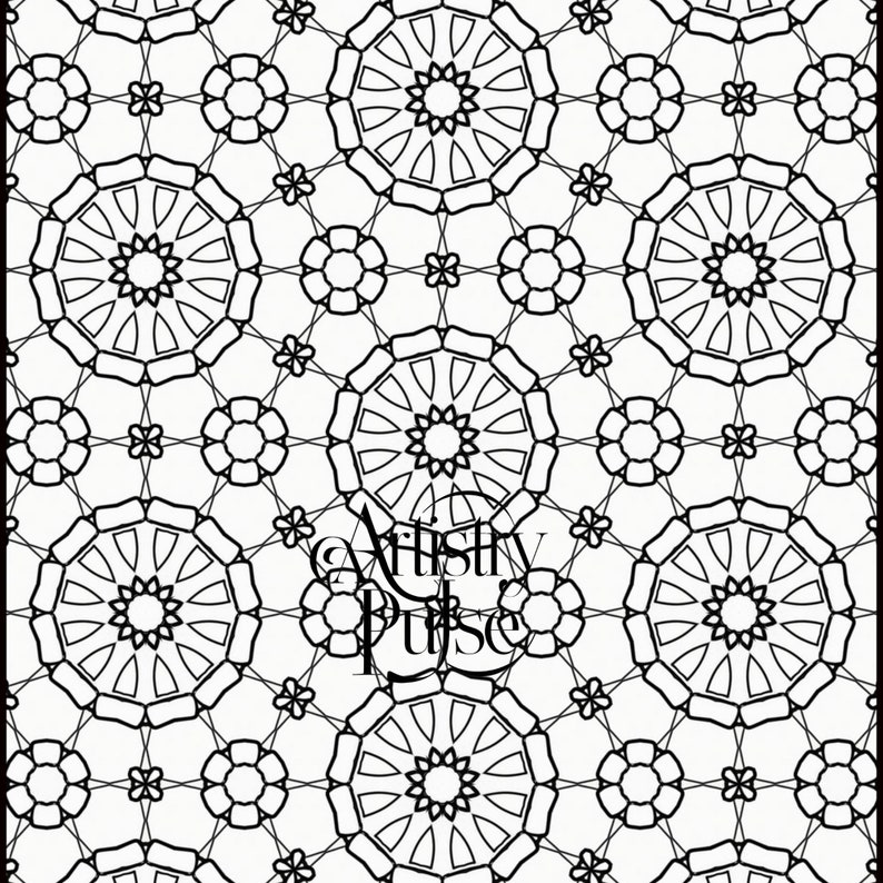 50 Detailed Patterns Coloring Pages Set - Instant Download - Adult ...