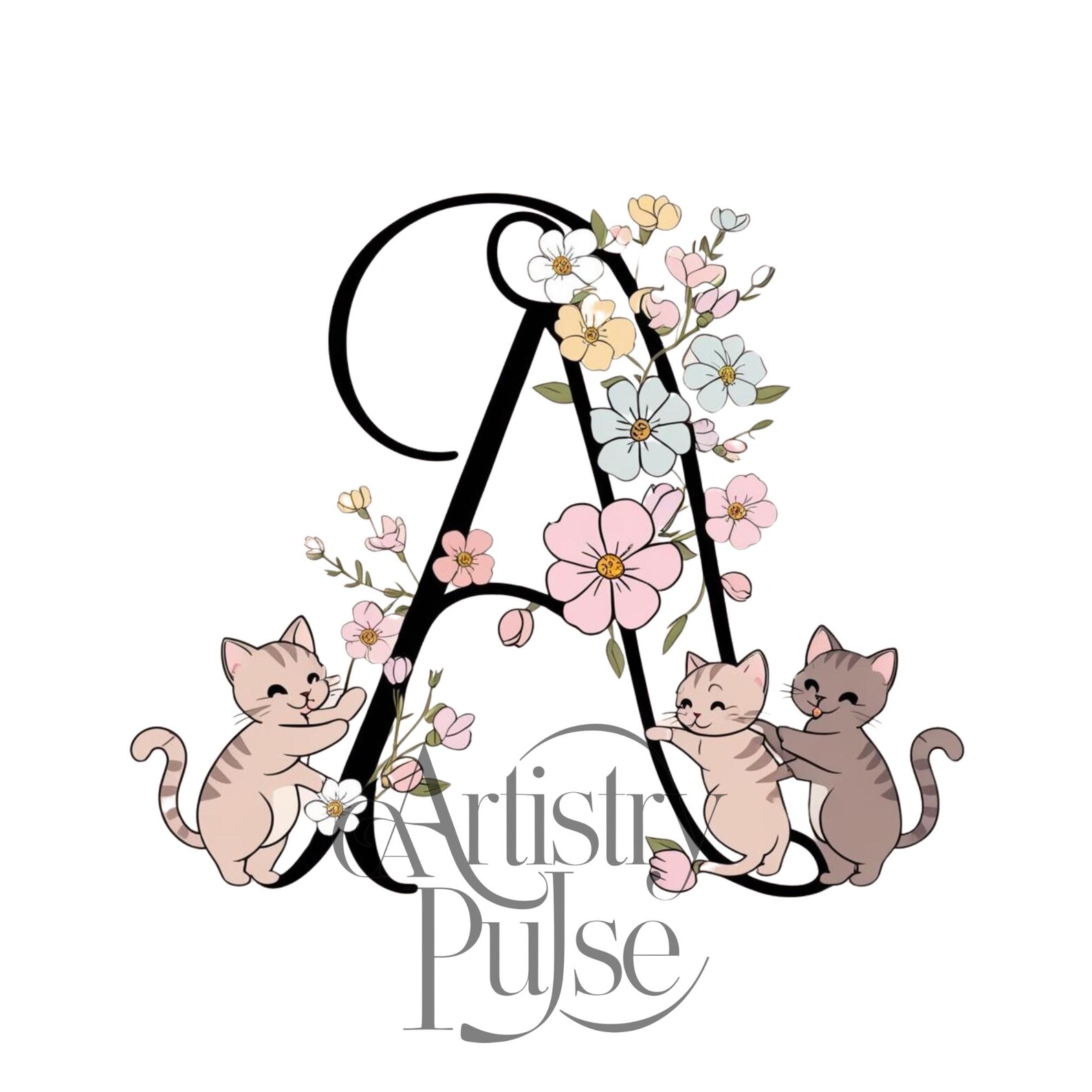 26 Whimsical Floral Cat Fonts - Cute Handwritten Typography for ...