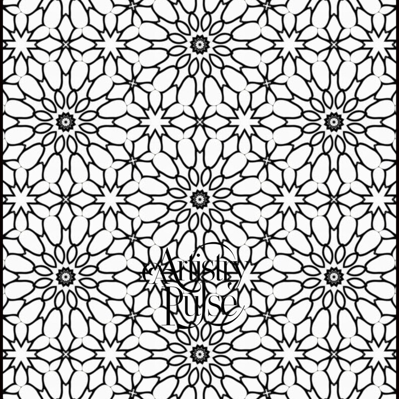 50 Detailed Patterns Coloring Pages Set - Instant Download - Adult ...
