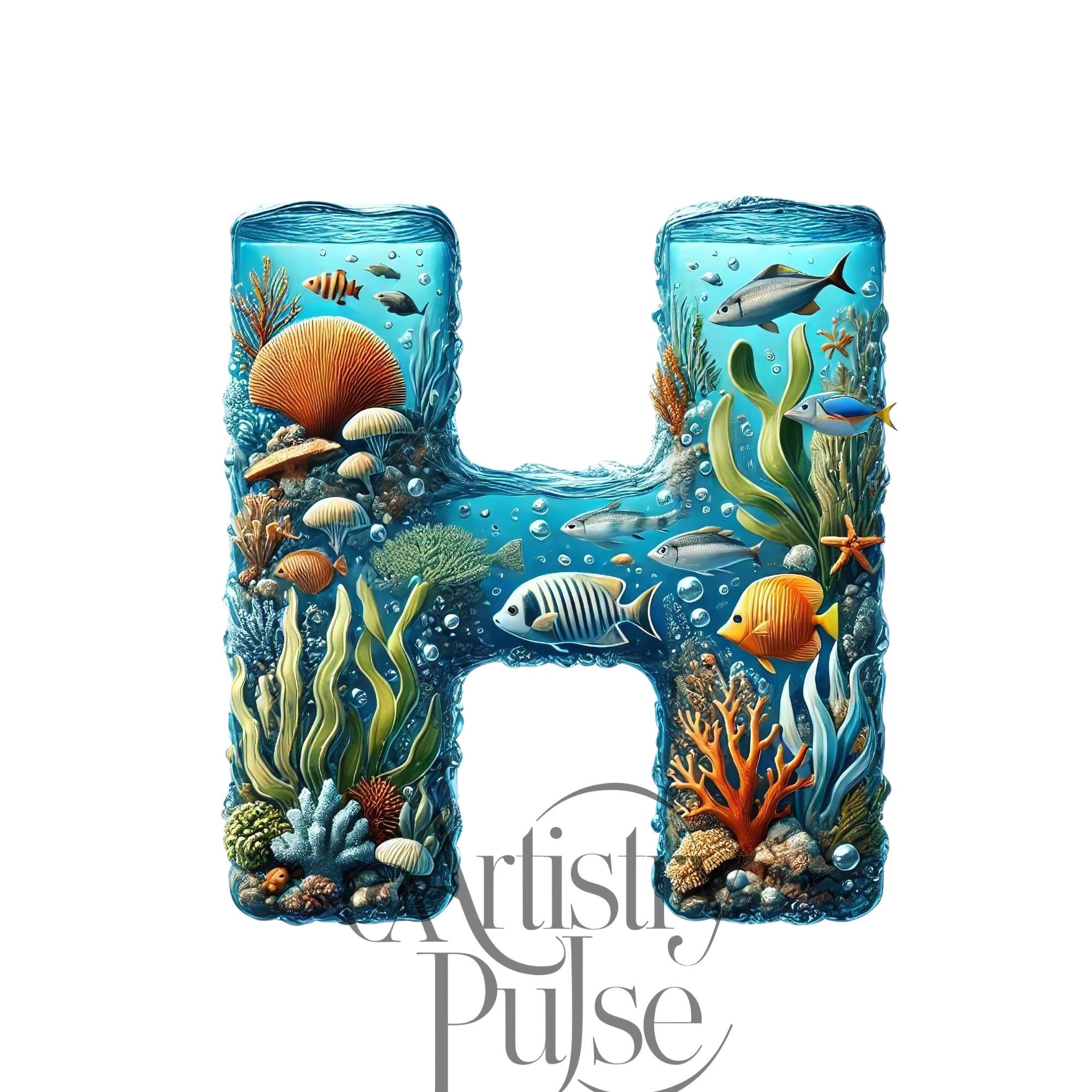 26 Marine Life Fonts SVG Bundle Ocean-themed Typography, Sea Life ...