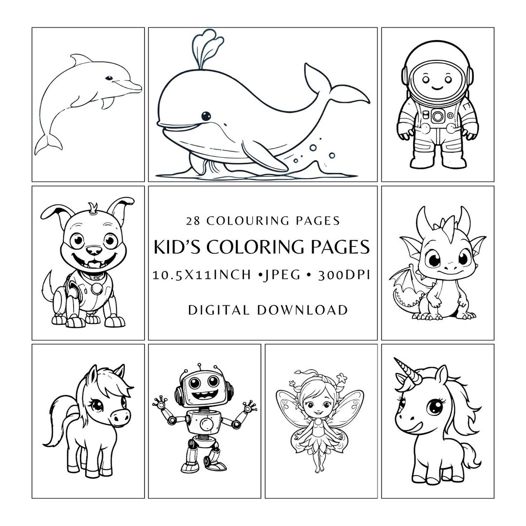 28 Fun Kid's Coloring Pages - Printable Activity Sheets for Children ...