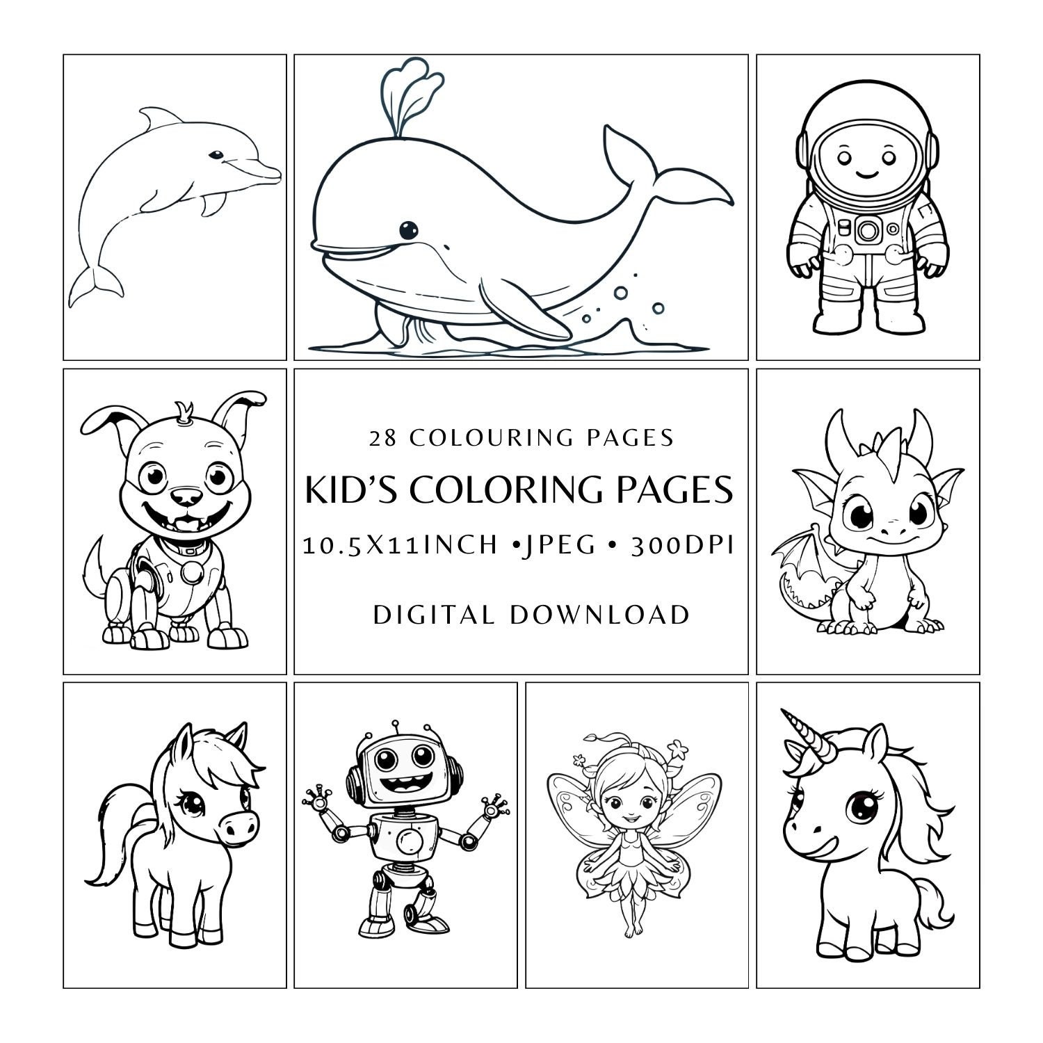 28 Fun Kid's Coloring Pages Printable Activity Sheets for Children ...