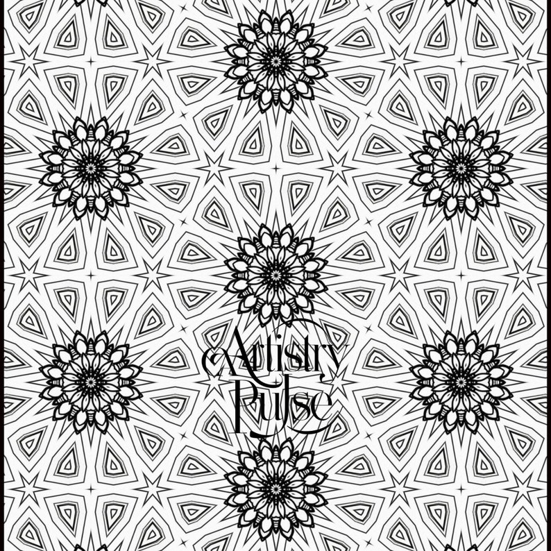 50 Detailed Patterns Coloring Pages Set - Instant Download - Adult ...