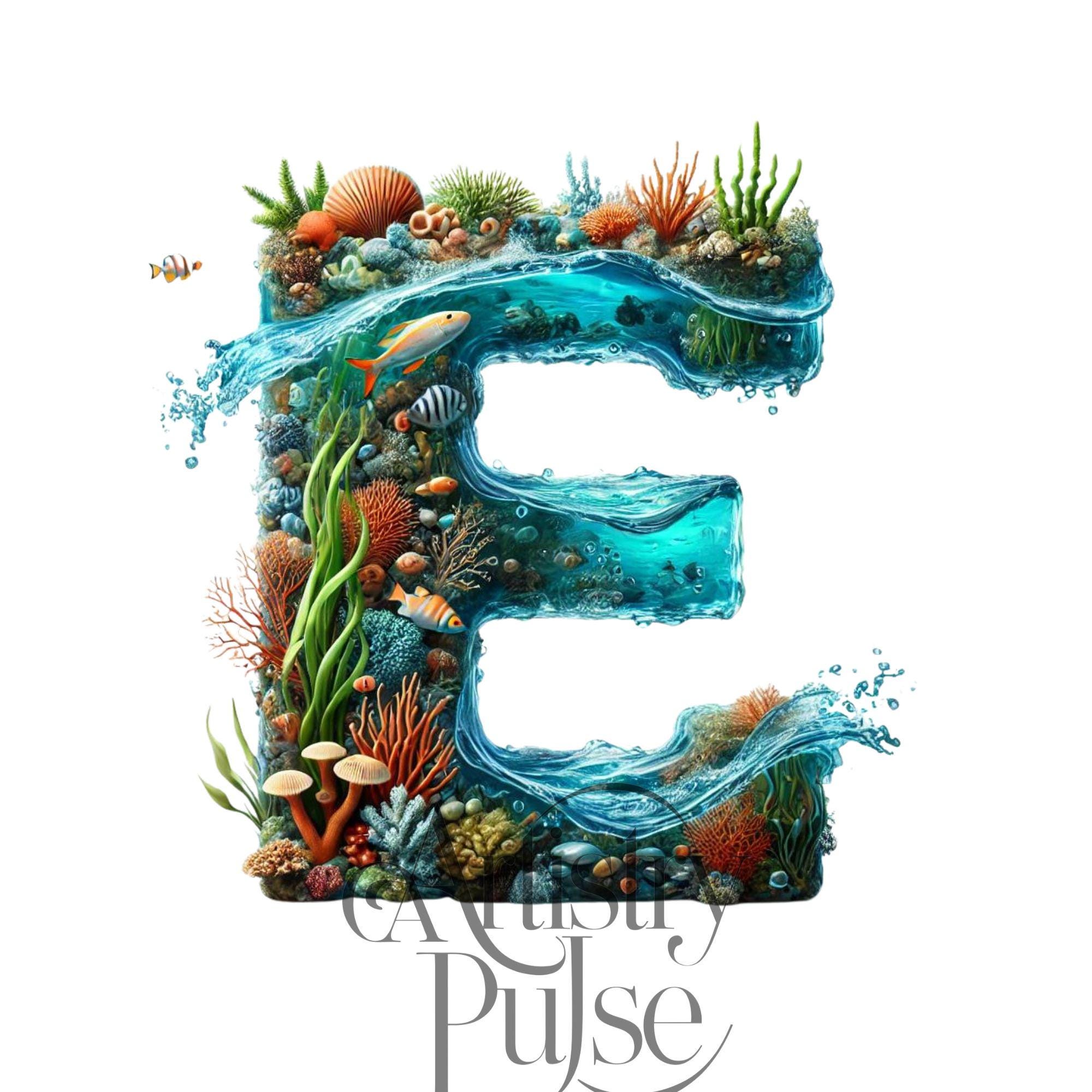 26 Marine Life Fonts SVG Bundle Ocean-themed Typography, Sea Life ...