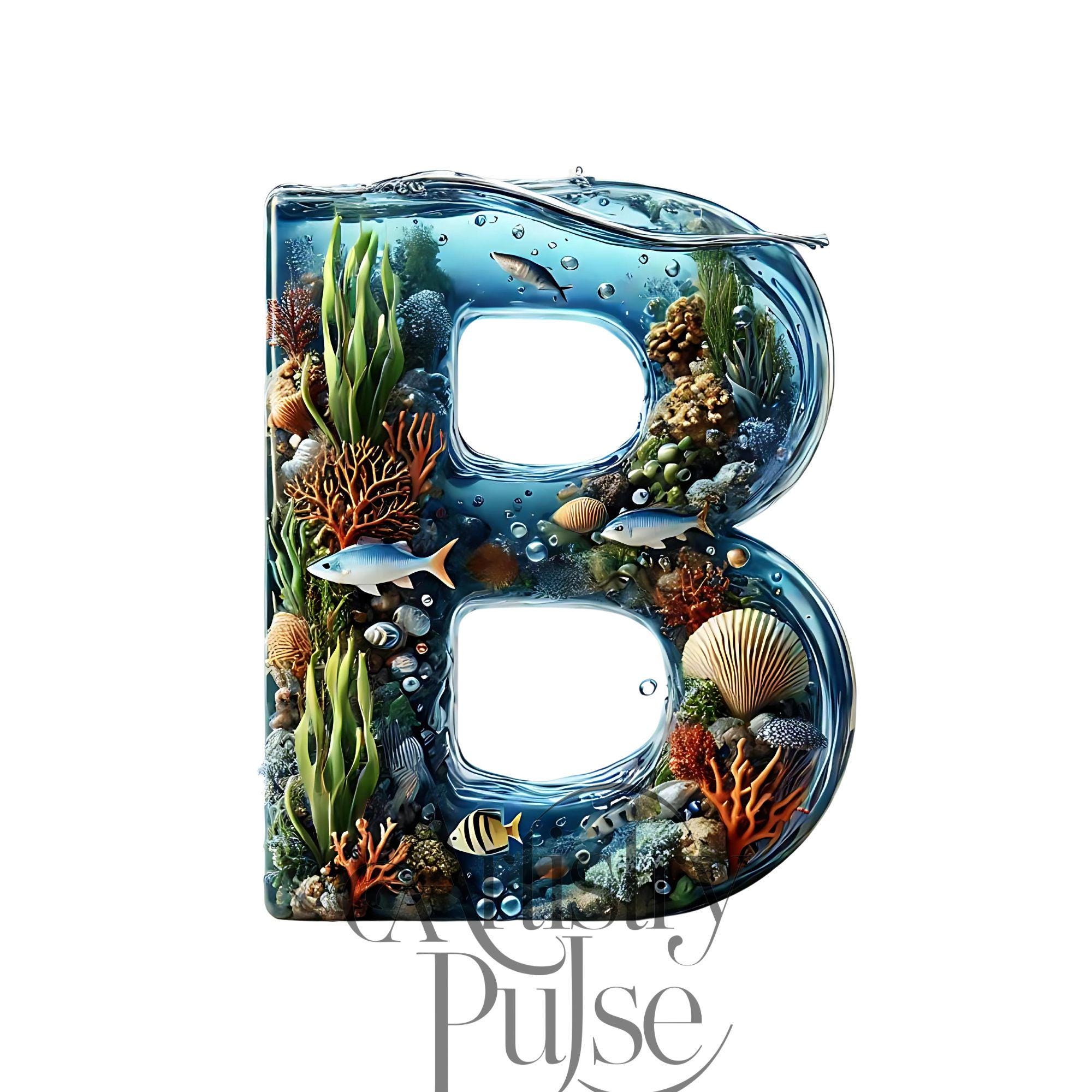 26 Marine Life Fonts SVG Bundle Ocean-themed Typography, Sea Life ...