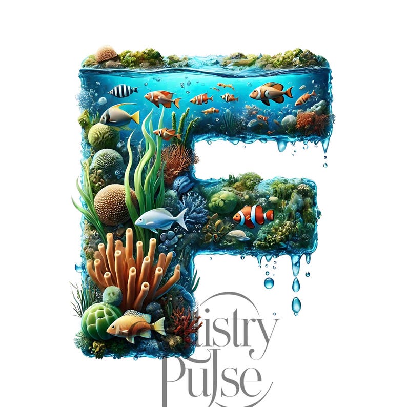 26 Marine Life Fonts SVG Bundle Ocean-themed Typography, Sea Life ...