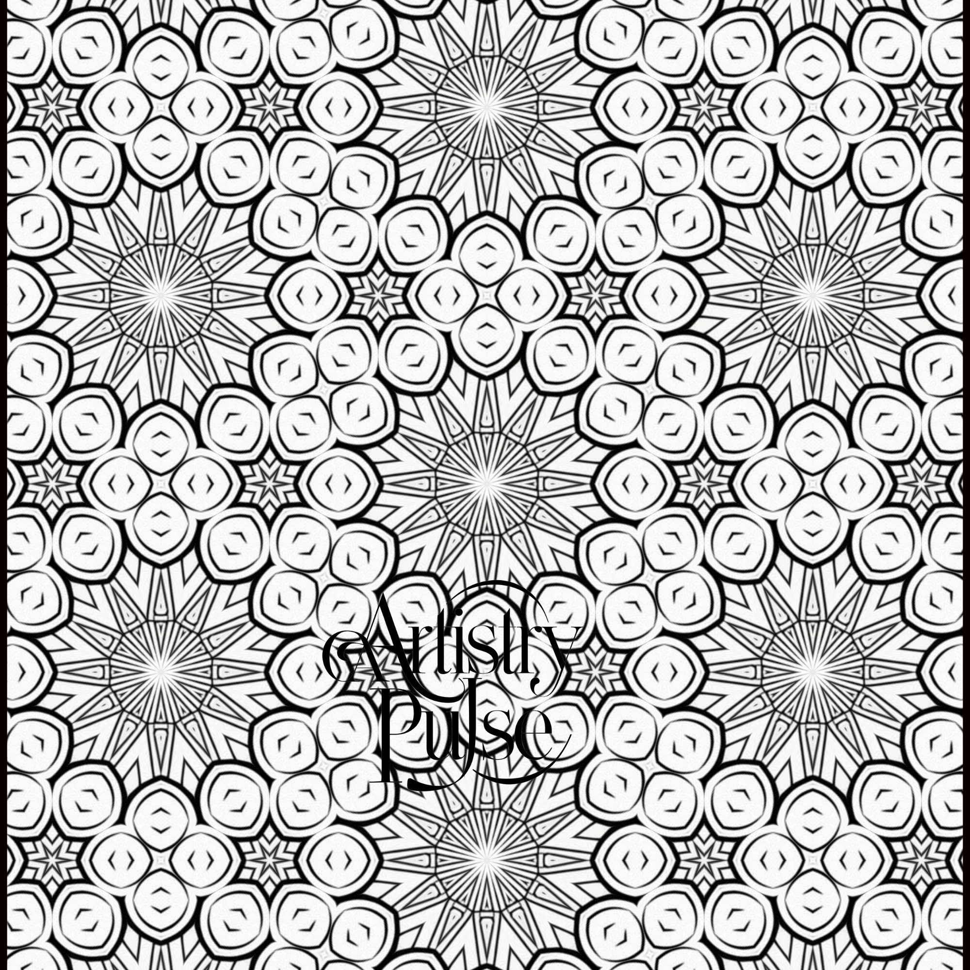 50 Detailed Patterns Coloring Pages Set - Instant Download - Adult ...