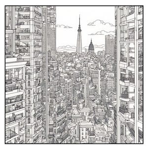 30 Adult Coloring Pages City & Countryside Landscapes 8.5x11 PDF ...