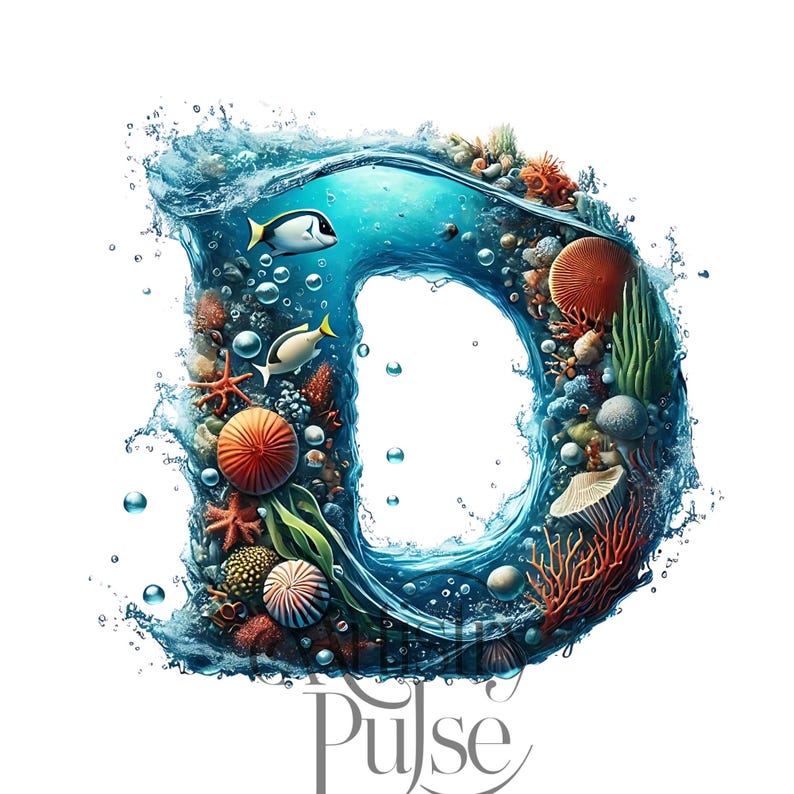 26 Marine Life Fonts SVG Bundle Ocean-themed Typography, Sea Life ...