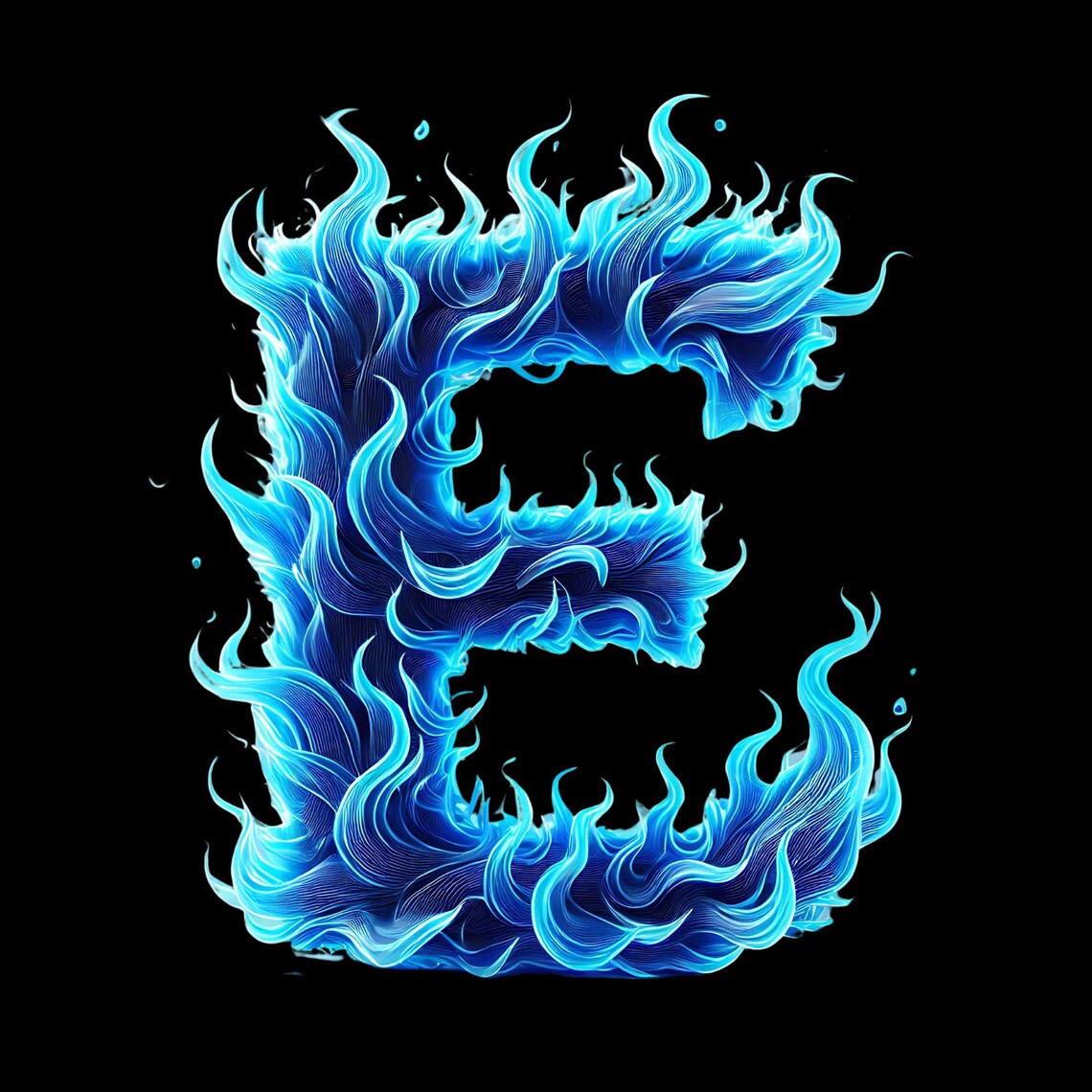 26 Neon Blue Flaming Fonts Digital Download – Bold Retro Typography ...