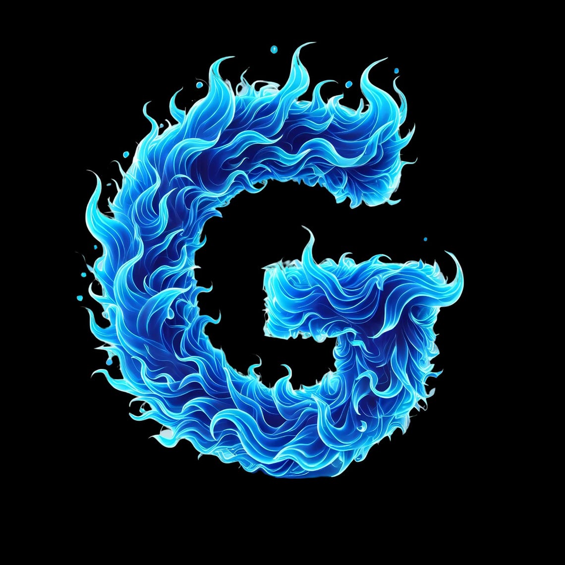 26 Neon Blue Flaming Fonts Digital Download – Bold Retro Typography ...