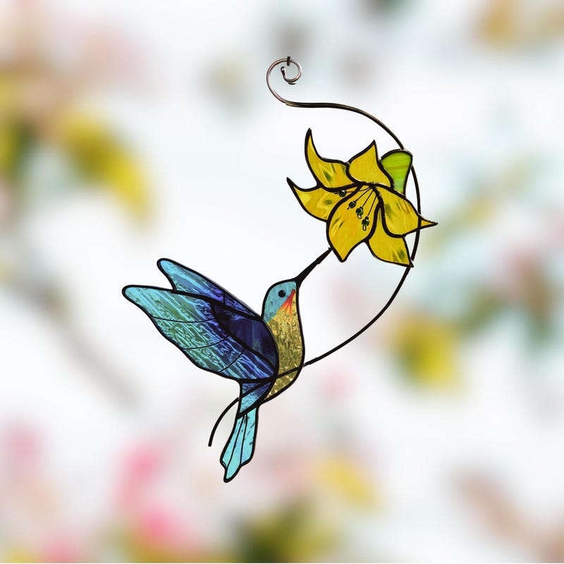 Hummingbird Stained Glass Pattern - Etsy