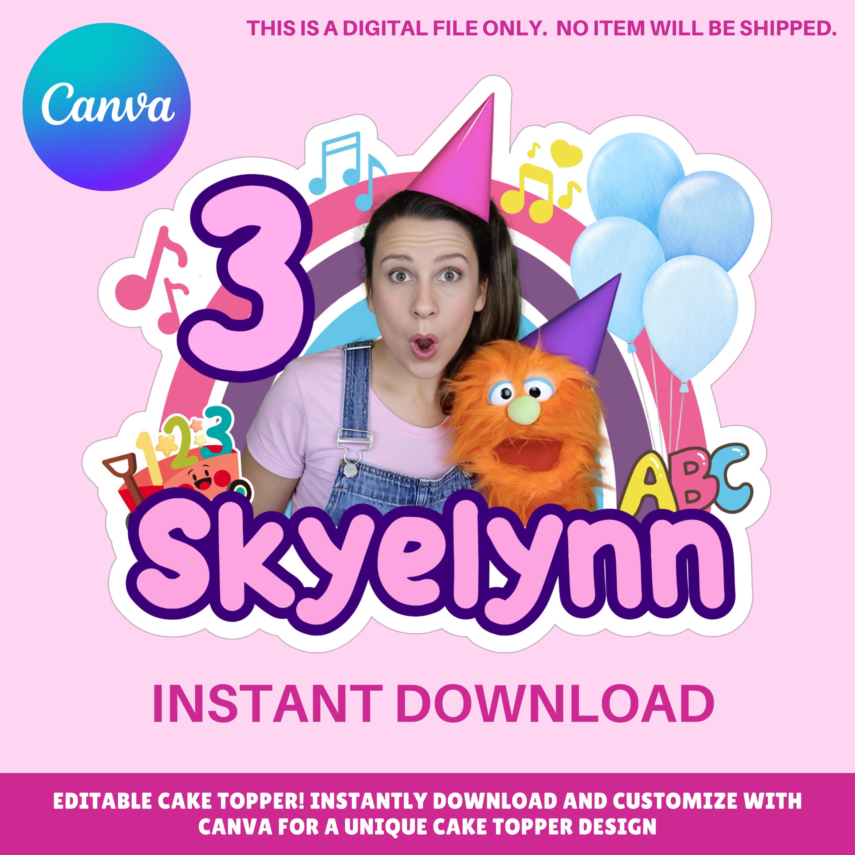 Miss Rachel Teacher Printable Editable Digital Cake Topper, Instant ...