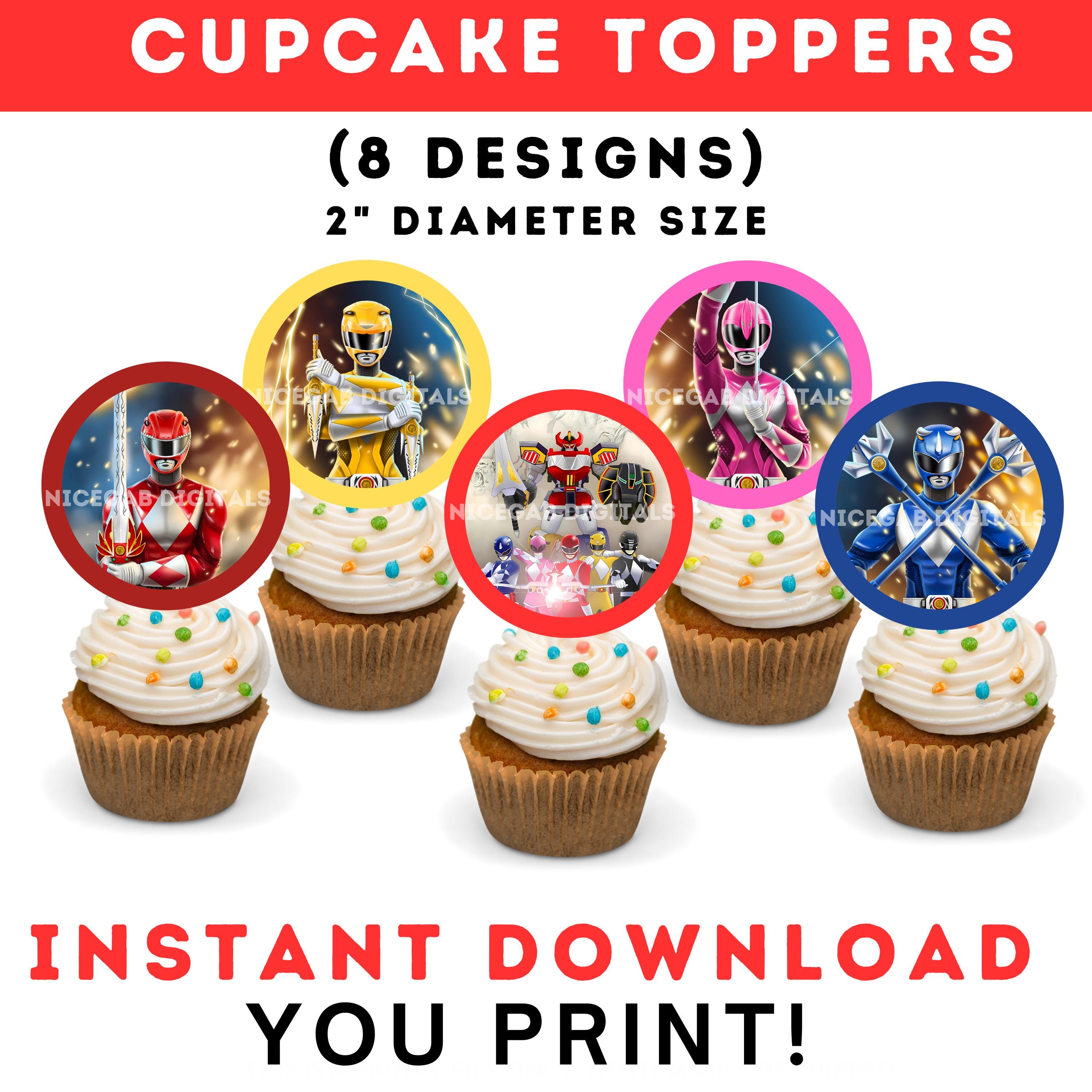 Power Rangers Hero Cupcake Toppers | Printable Digital Download ...
