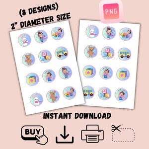 Teacher Ms Rachel Printable Digital Cupcake Topper, Instant Download ...