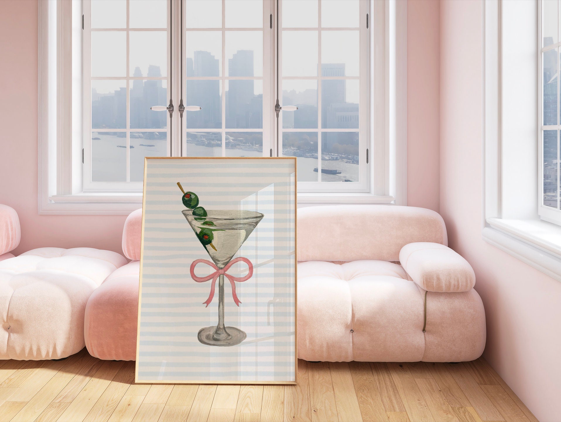 Hand Painted Martini Wall Art | Bar Cart Digital Download, Print ...
