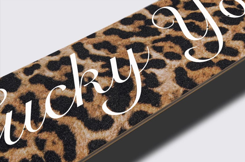 Leopard Print Lucky You Skateboard Wall Art, Y2K Trendy Aesthetic ...