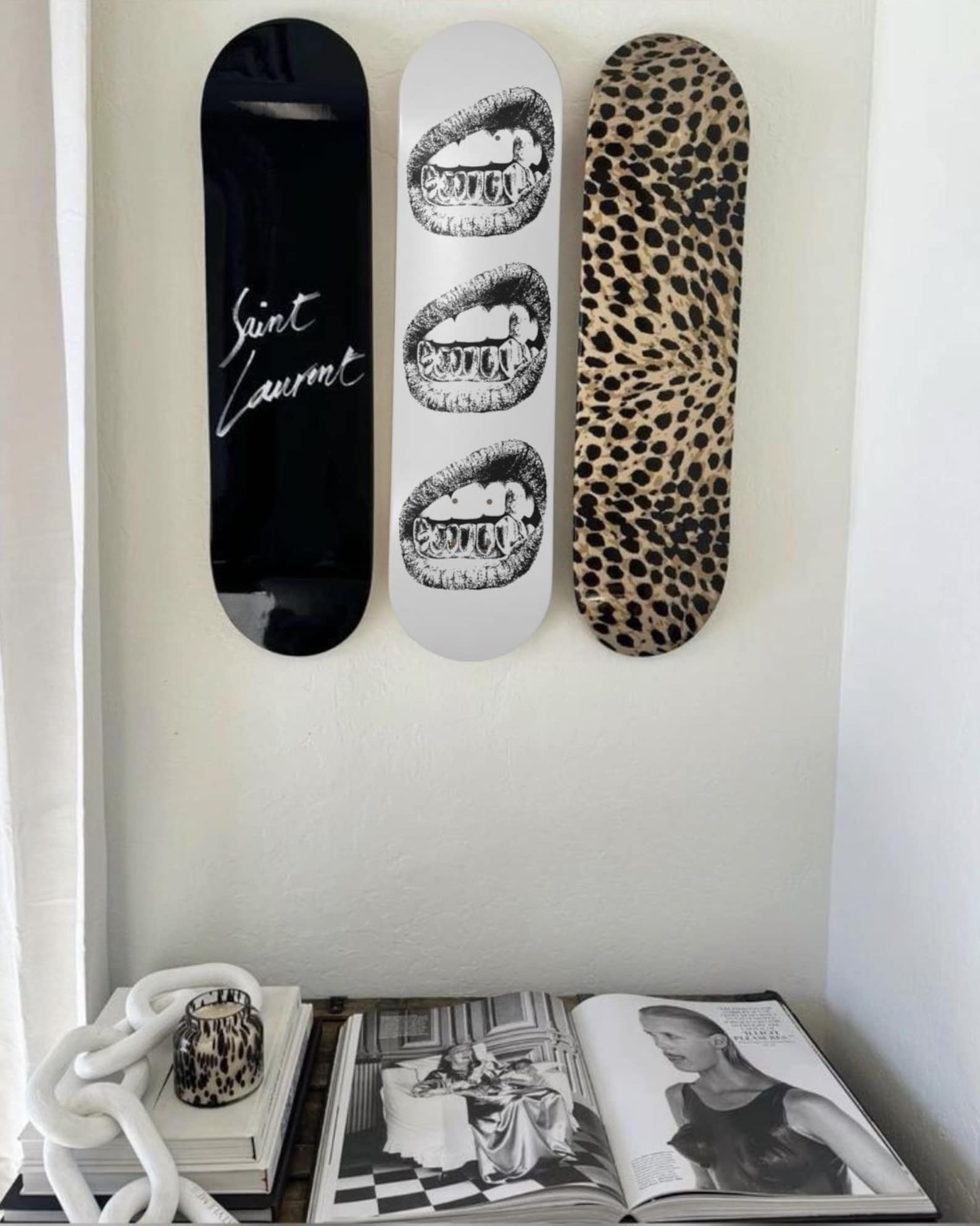 Grillz Skateboard Wall Art, Y2K AHS Trendy Teen Girl Bedroom Dorm Decor ...
