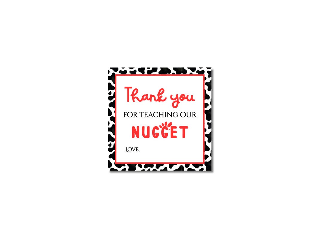 Printable Teacher Gift Tag, Teacher Appreciation Gift, End of Year ...