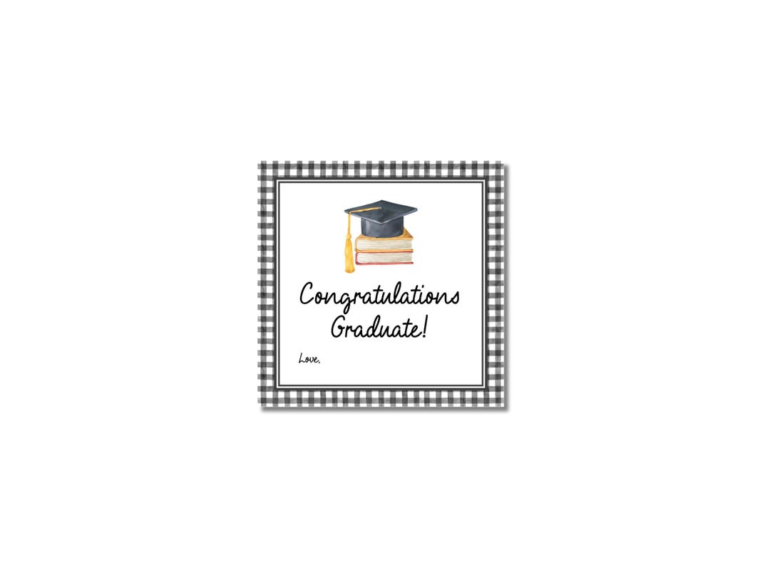 Printable Congratulations Graduation Gift Tag, Happy Graduation Tag ...
