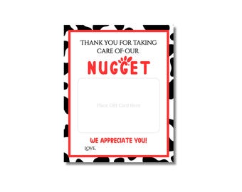 Chick-fil-a Teacher Appreciation Gift Card Holder, Printable, Instant ...