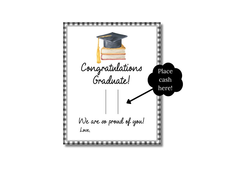 Graduation Gift Money Holder Printable, Graduation Gift for Seniors ...