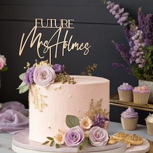 Bridal Shower Cake Topper, Future Mrs, Name Cake Topper, Custom ...