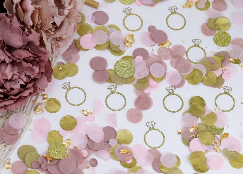 Bridal Shower Decor Brunch and Bubbly Diamond Ring Confetti - Etsy