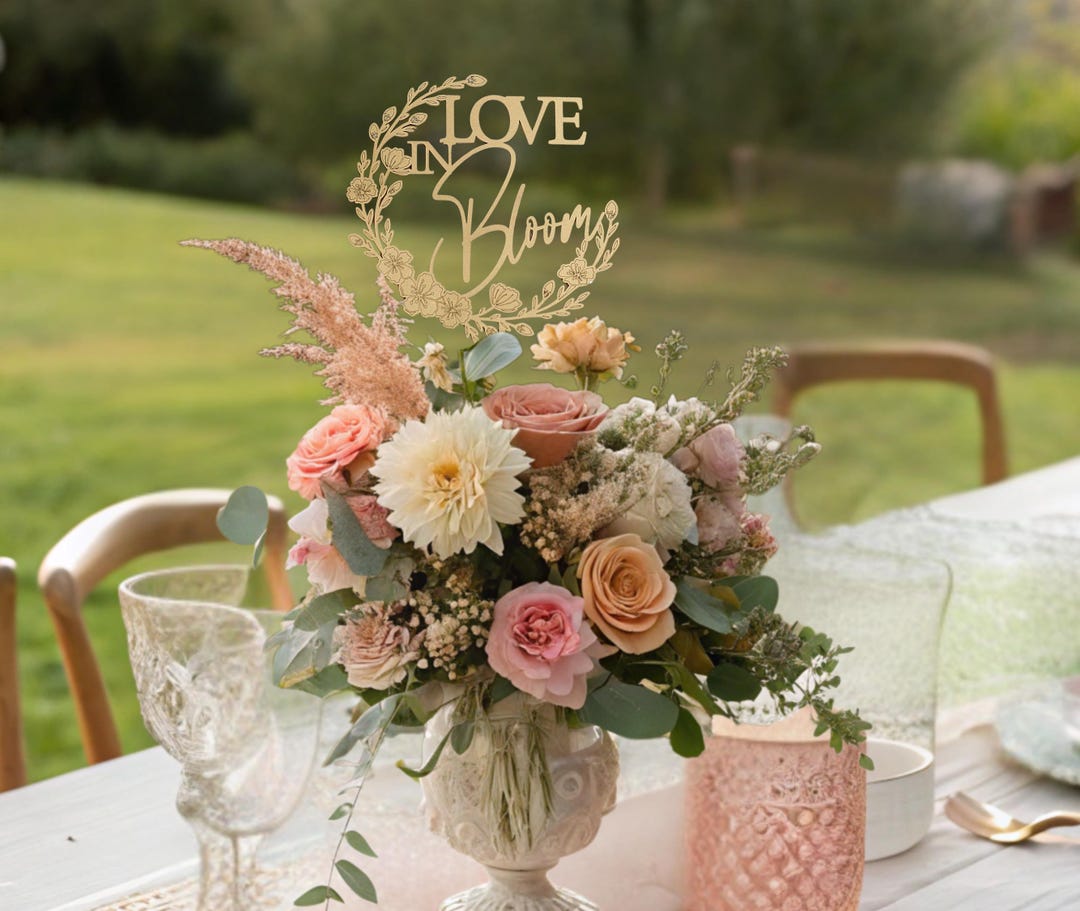 Love in Bloom Bridal Shower Decorations, Bridal Shower Center Pieces ...