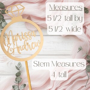Engage Decorations, Custom Engagement Decoration, Custom Cake Topper ...