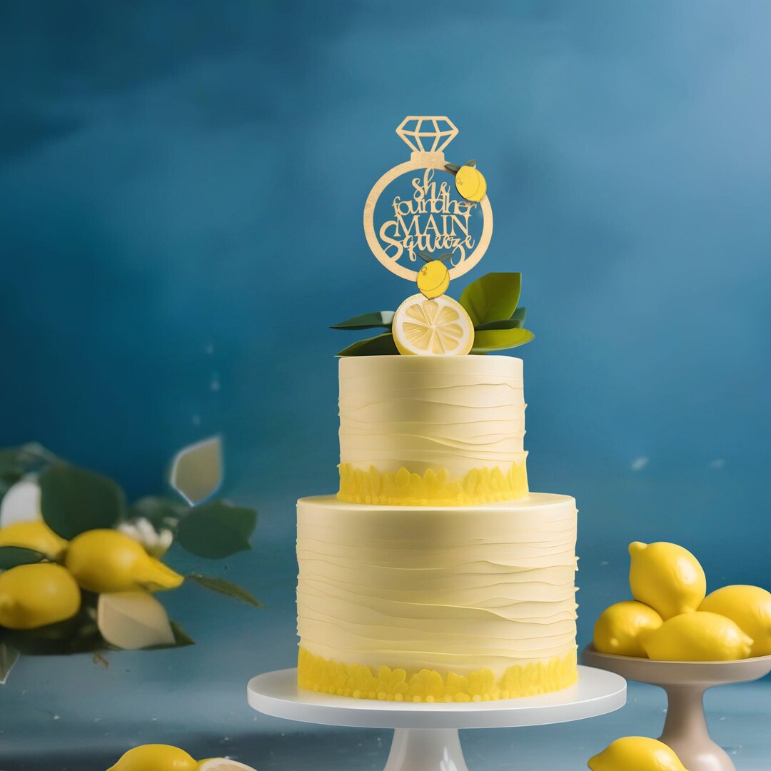 She Found Her Main Squeeze, Lemon Bridal Shower Cake Topper, Wedding ...