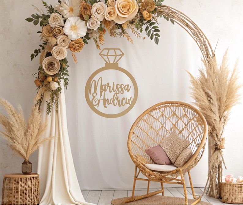 Customized Engagement Party Signs, Engagement Party Backdrop, Bridal ...