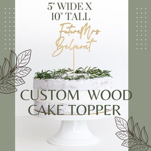 Future Mrs Cake Topper, Name Cake Topper, Custom Cake Topper ...