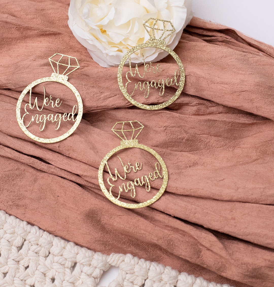 We're Engaged, Engagement Party Decorations, Confetti, Centerpiece ...