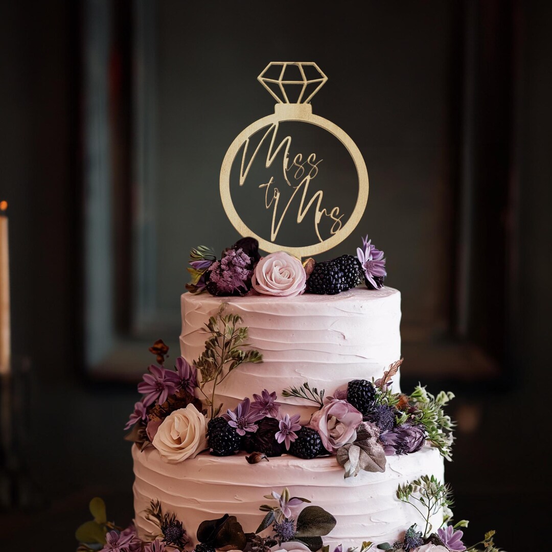 Miss to Mrs Cake Topper, Bridal Shower Cake Topper, Wedding Shower ...