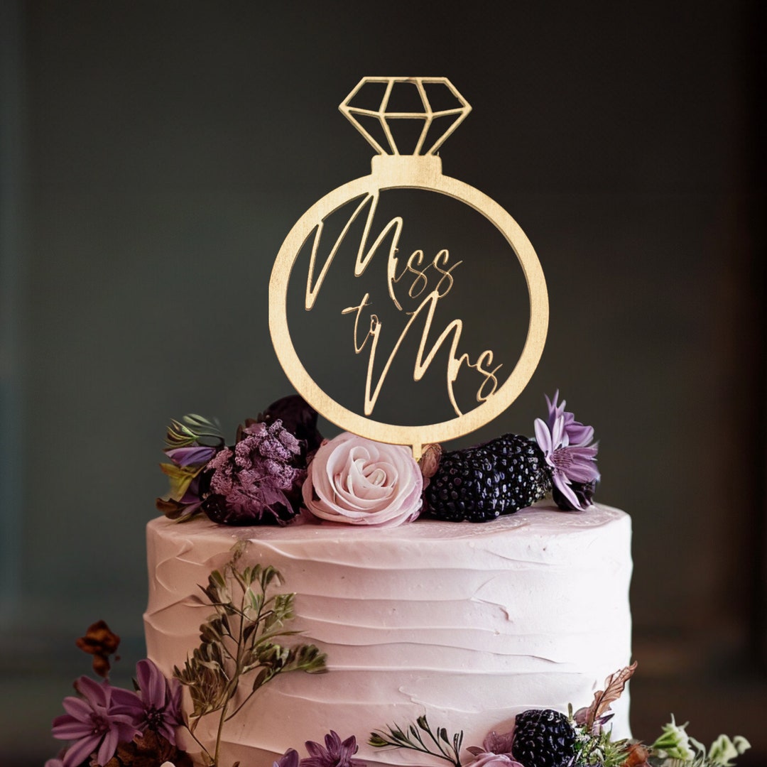 Miss to Mrs Cake Topper, Bridal Shower Cake Topper, Wedding Shower ...