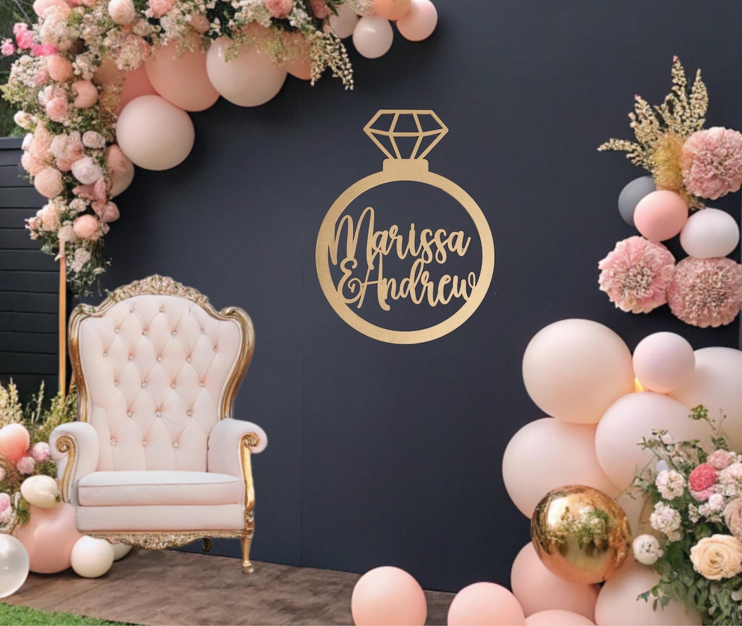 Customized Engagement Party Signs, Engagement Party Backdrop, Bridal ...