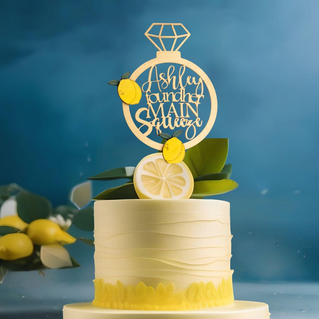 She Found Her Main Squeeze, Lemon Bridal Shower, Custom Cake Topper ...