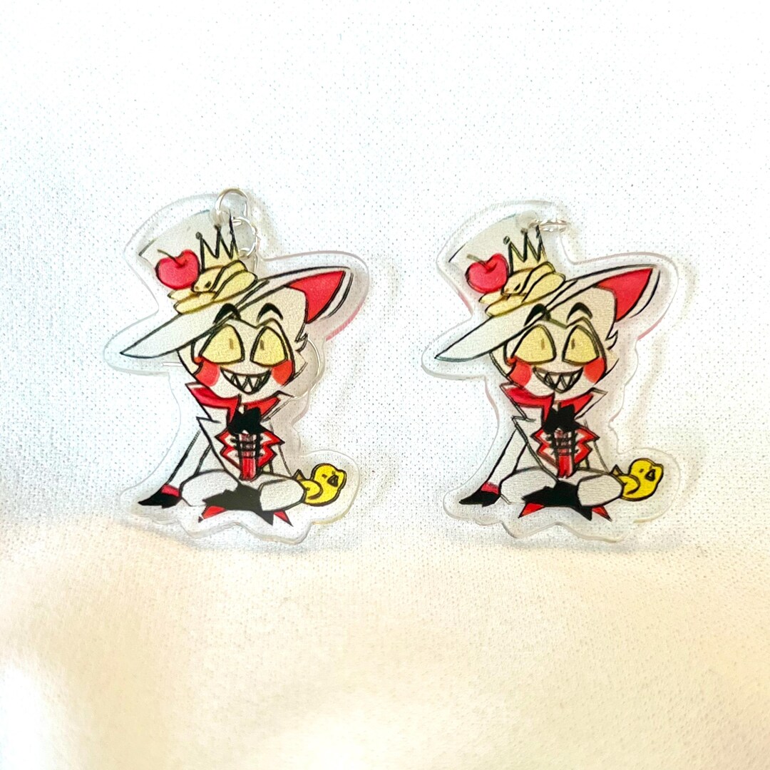 Lucifer Morningstar Earrings Cute Comfy Acrylic Graphic Radiostatic ...