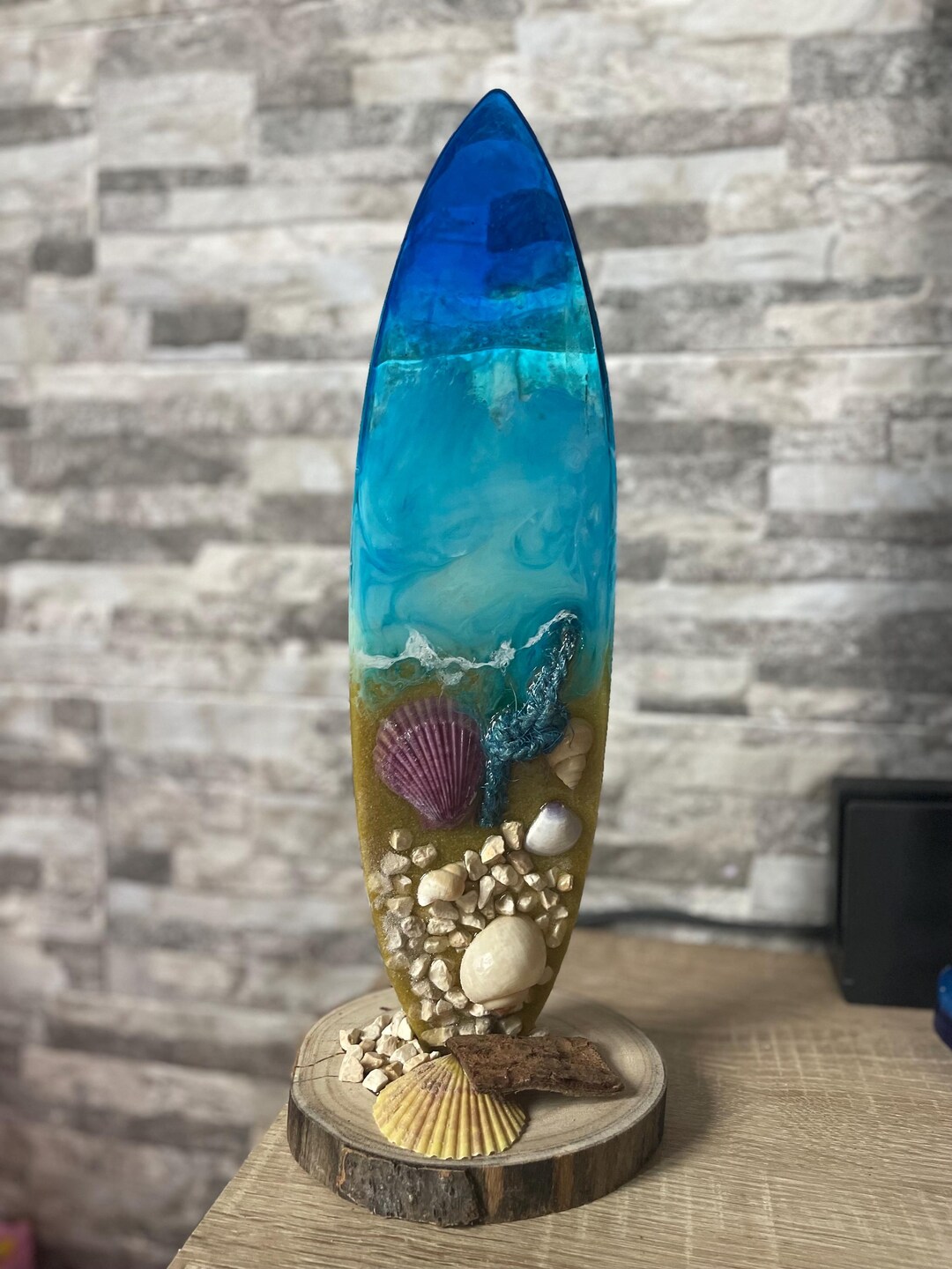 Tabla De SURF Hecha a Mano Con Resina Epoxy. - Etsy