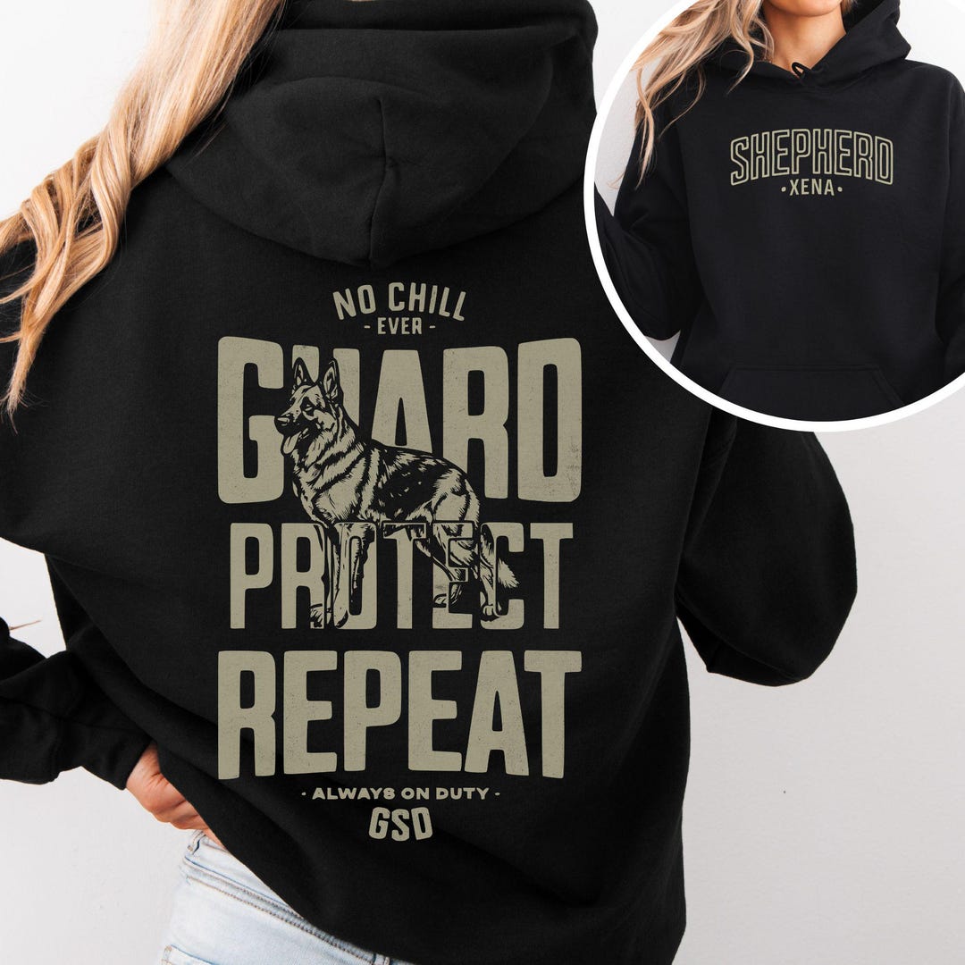 Personalized K9 German Shepherd Hoodie, Custom Name Working Dog ...