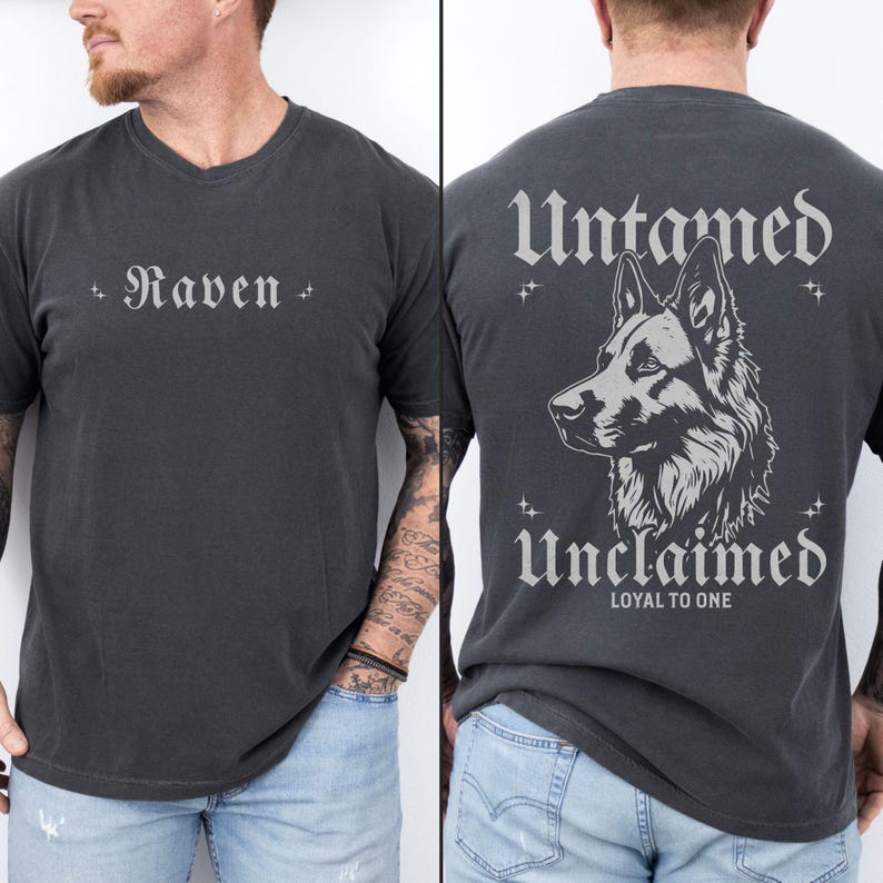 German Shepherd Comfort Colors Shirt, Personalized K9 GSD Tee, Working ...