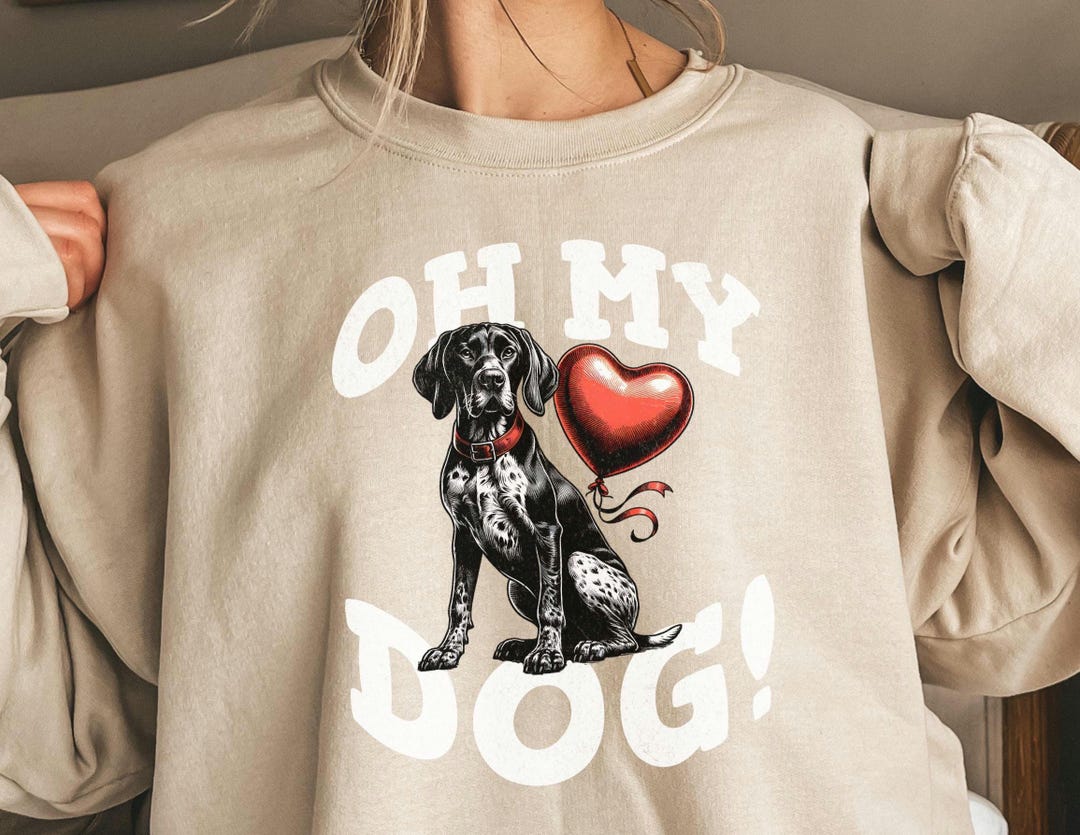 German Shorthaired Pointer Mom Sweatshirt, Cute Pointer Design, Dog ...