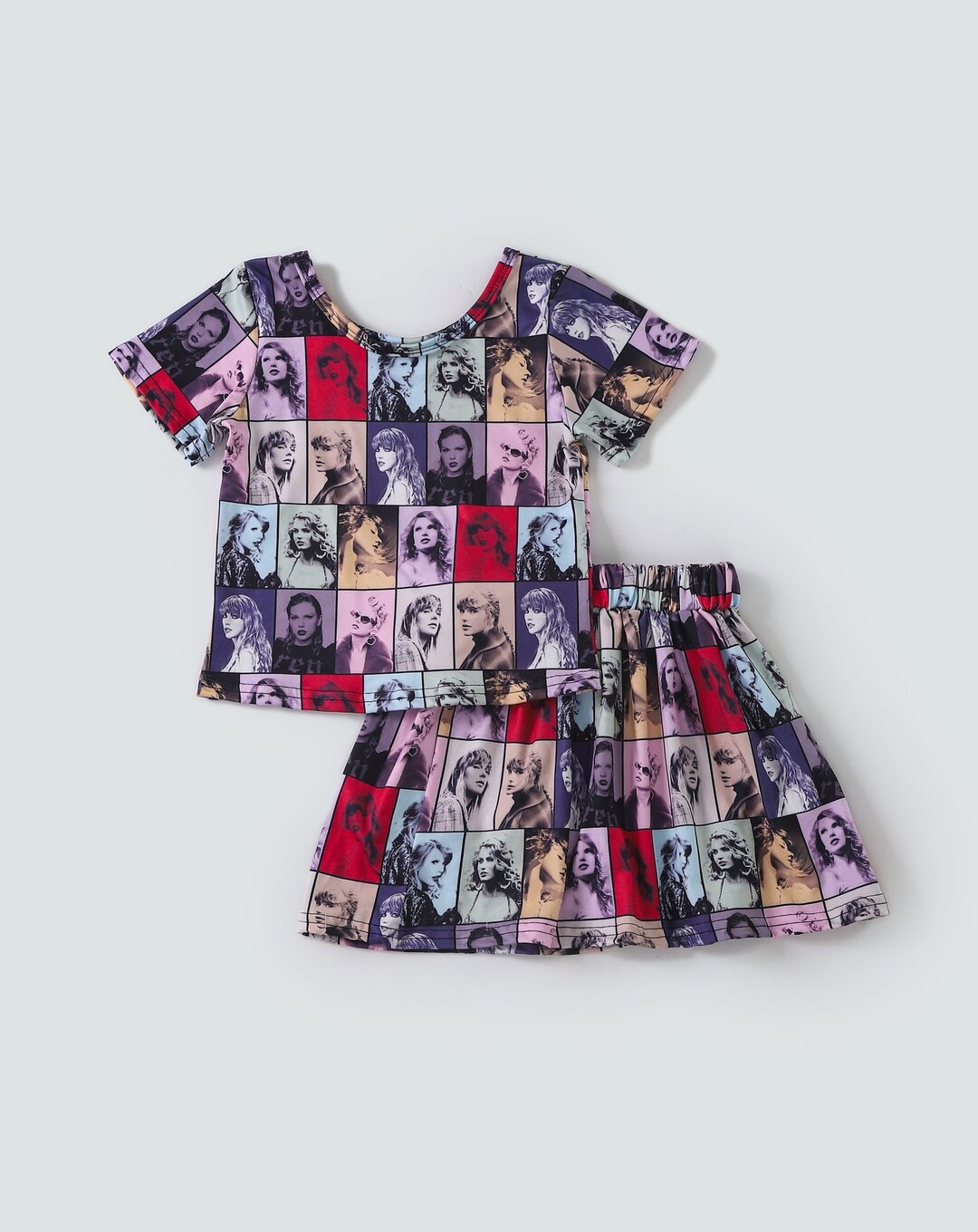 Plaid Music Fan Print Girl Skirt Set, Fan Girl Skirt Set, Swifty Fan ...