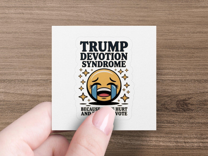 Funny Anti-maga Crying Emoji Sticker: Political Satire Vinyl Decal - Etsy